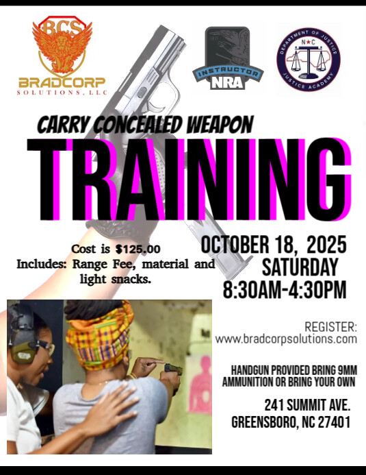 Copy of 2024 Handgun Training and CCW | PosterMyWall