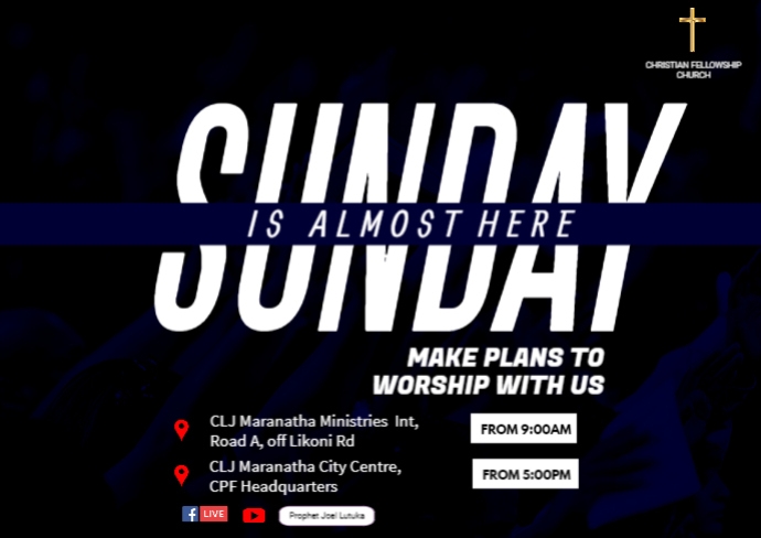 Sunday service | PosterMyWall