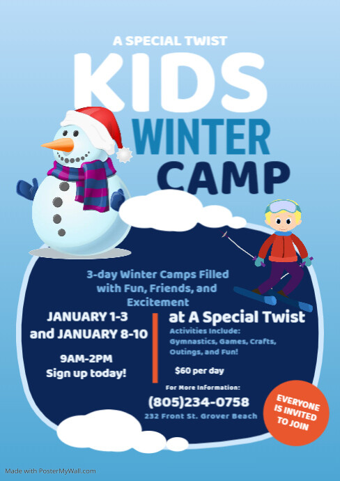 Copy of Kids Winter Camp Flyer | PosterMyWall