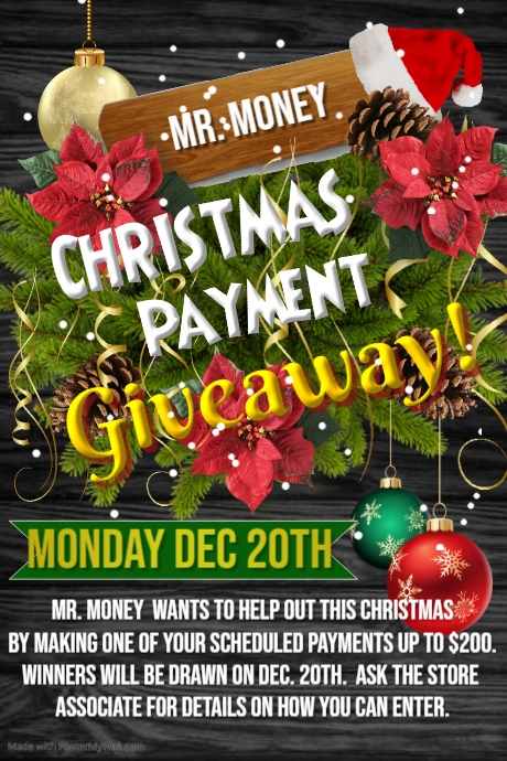 Christmas Payment | PosterMyWall