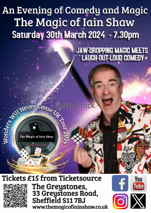 Magic show flyer Greystones Tour Poster | PosterMyWall