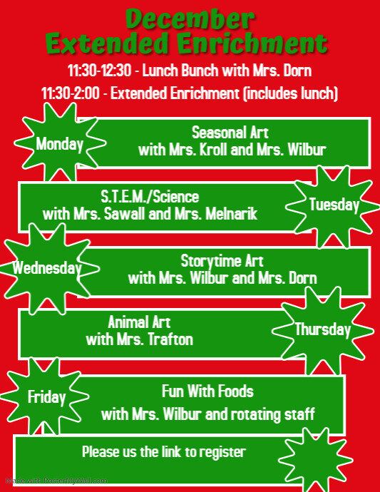 Copy of December Upcoming Events Calendar (1) | PosterMyWall