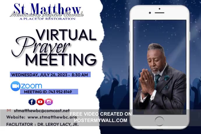 Wednesday Online prayer service | PosterMyWall