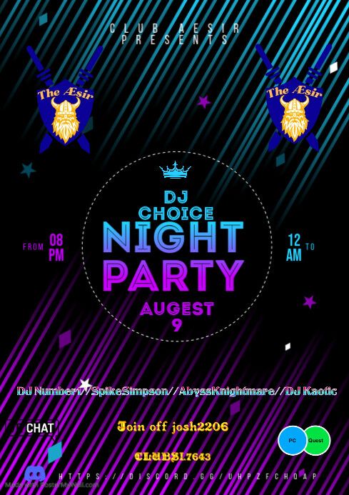 NIGHT PARTY POSTER | PosterMyWall
