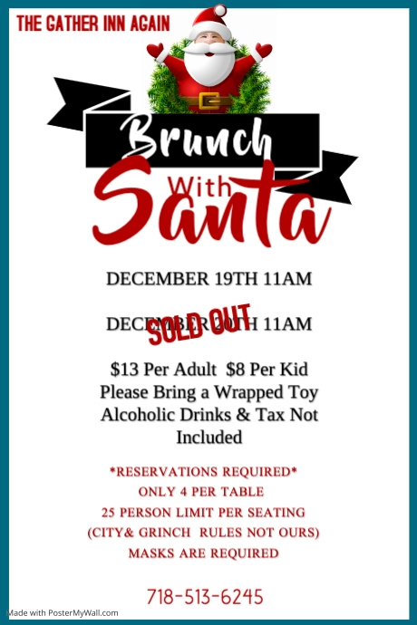 Copy of Christmas Breakfast With Santa Poster Template | PosterMyWall