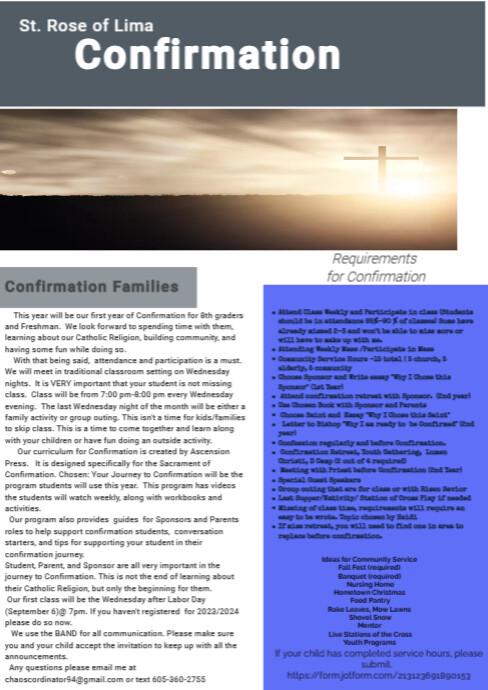 Confirmation Reqirements | PosterMyWall