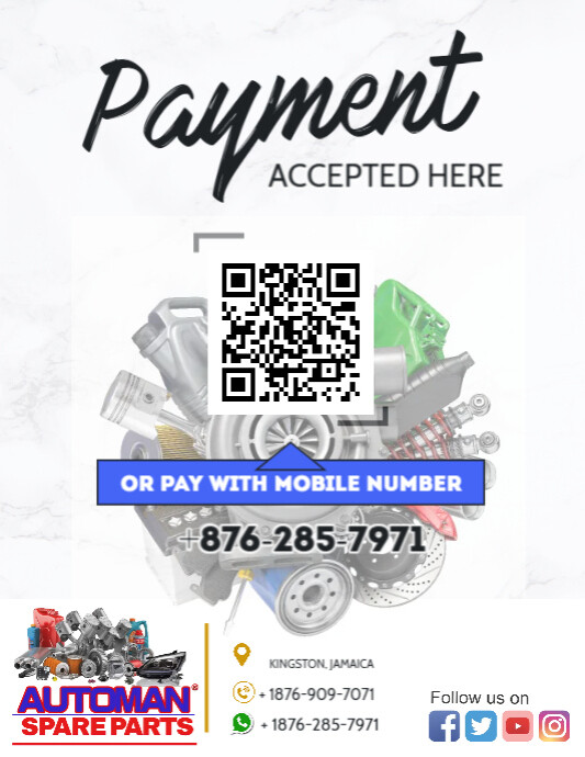 payment accepted here qr code scan | PosterMyWall