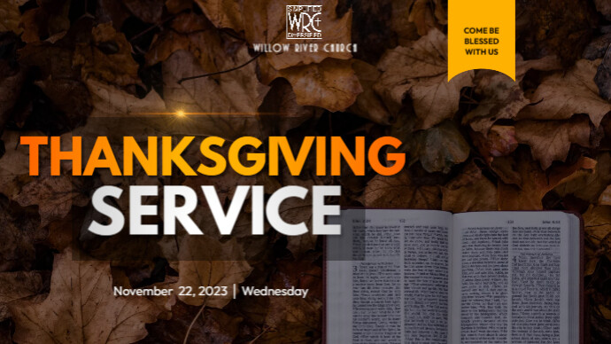 Thanksgiving service | PosterMyWall