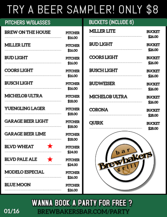 BEER LIST BACK | PosterMyWall