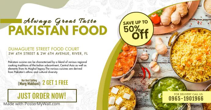 Copy of Pakistani Food Restaurant Advertisement Faceb | PosterMyWall