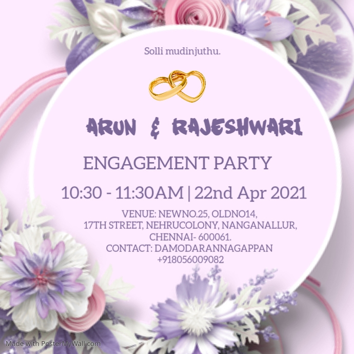 Copy of Engagement Party Poster | PosterMyWall