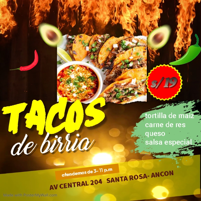 Tacos Menu Ads | PosterMyWall
