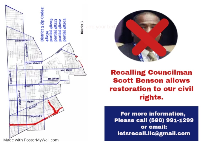 Recall Scott Benson SIDE 2 | PosterMyWall