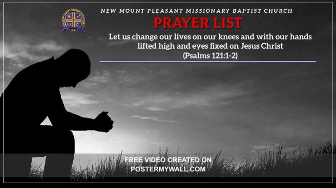 Aug 15 PRAYER list | PosterMyWall