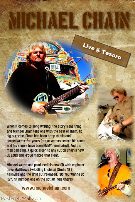 Michael Chain Live @ Tesoro Winery | PosterMyWall