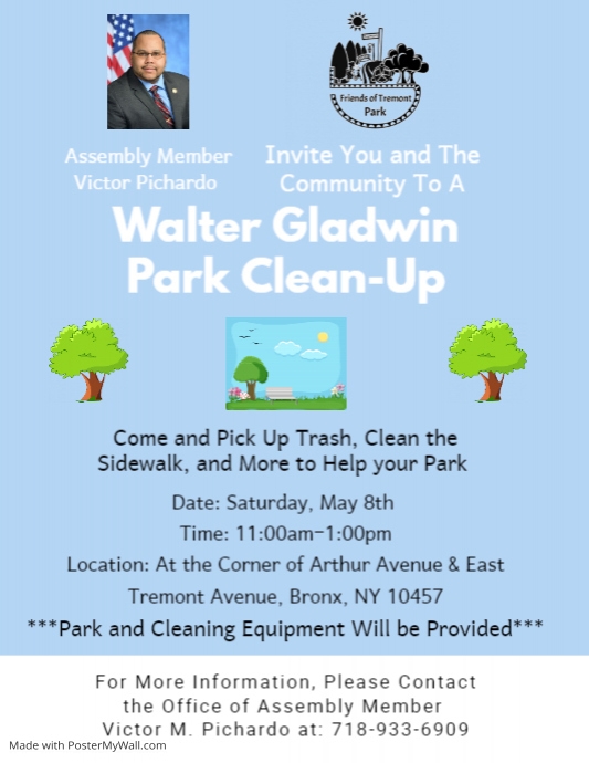 Copy of Park Clean Up Tremont Park English | PosterMyWall