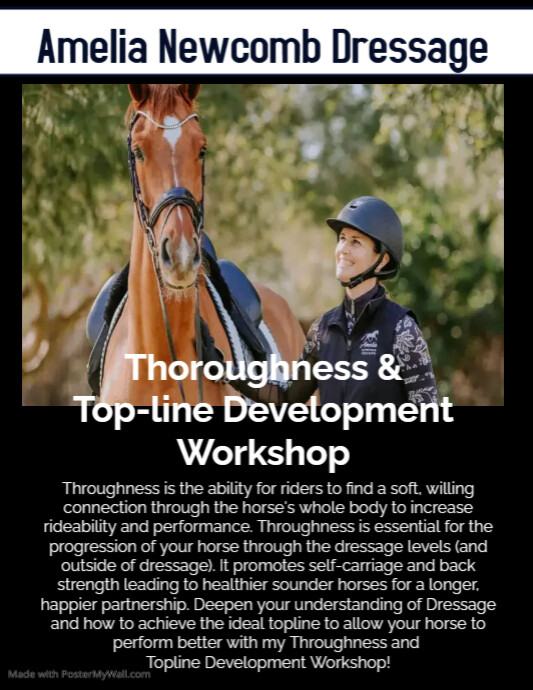 Amelia Newcomb Dressage | PosterMyWall