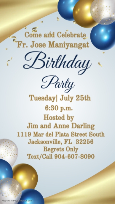 birthday party invite | PosterMyWall