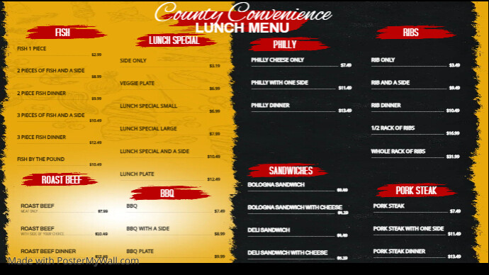 Restaurant menu (1) | PosterMyWall