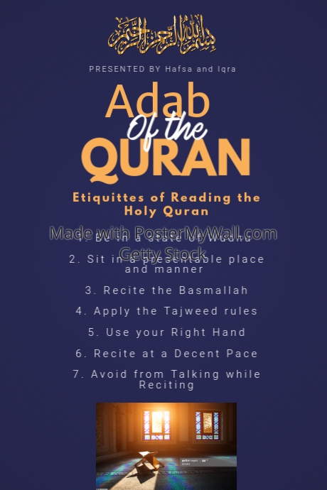 Copy of Quran Study Sessions Flyer Template | PosterMyWall