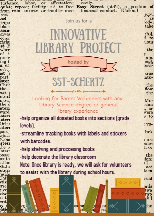 Copy of Library theme party invitation | PosterMyWall