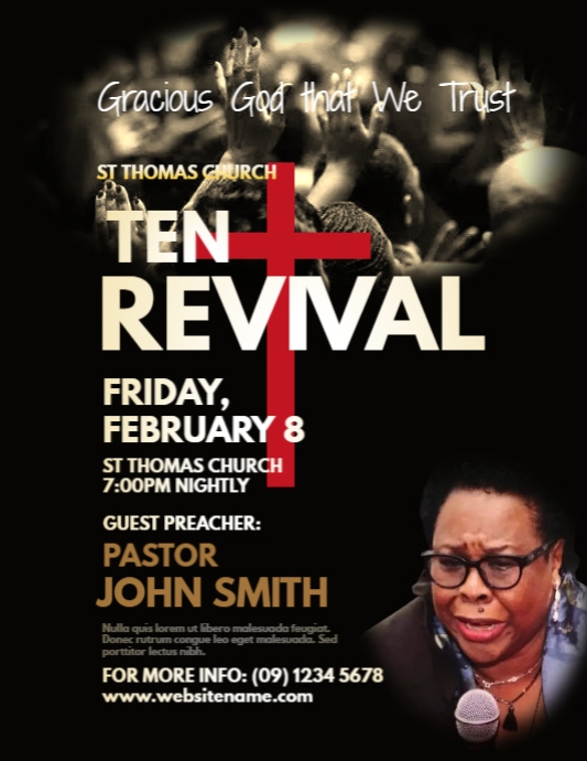 Tent Revival Flyer | PosterMyWall