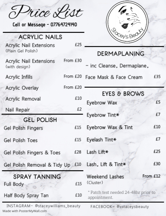 Copy of Copy of Elegant Beauty Price List Flyer Template | PosterMyWall