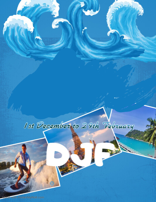 Surfing lessons flyer template | PosterMyWall