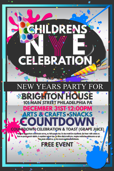 Children New Years Eve Template | PosterMyWall