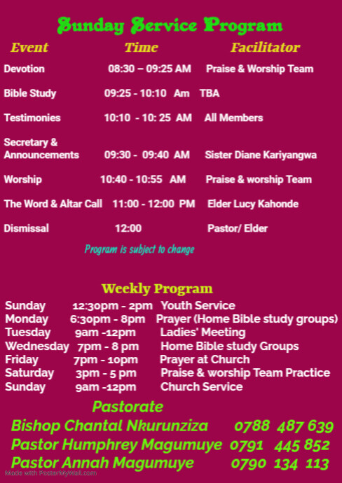 Family Convention Program (2) | PosterMyWall