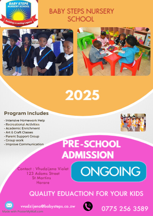 Pre-school admission flyer | PosterMyWall