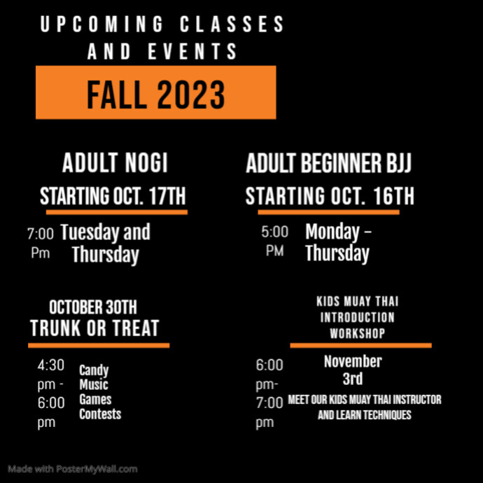 Upcoming Event Schedule | PosterMyWall