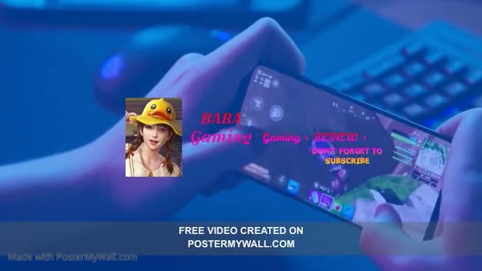 Copy of Copy of Youtube Gaming channet art animated | PosterMyWall