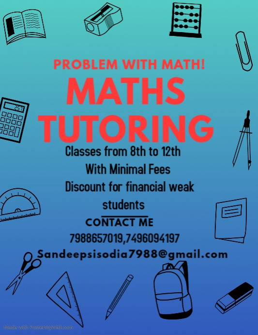 Copy of Copy of Maths Tutoring Lessons Flyer | PosterMyWall