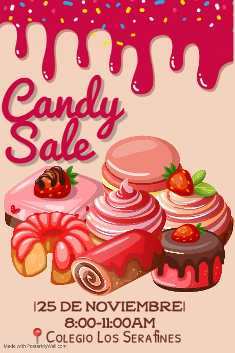 Red Cookies and Cakes Bake Sale Poster | PosterMyWall