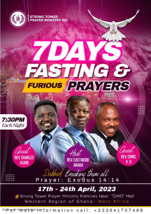 Prayer and Fasting Church Flyer Template | PosterMyWall