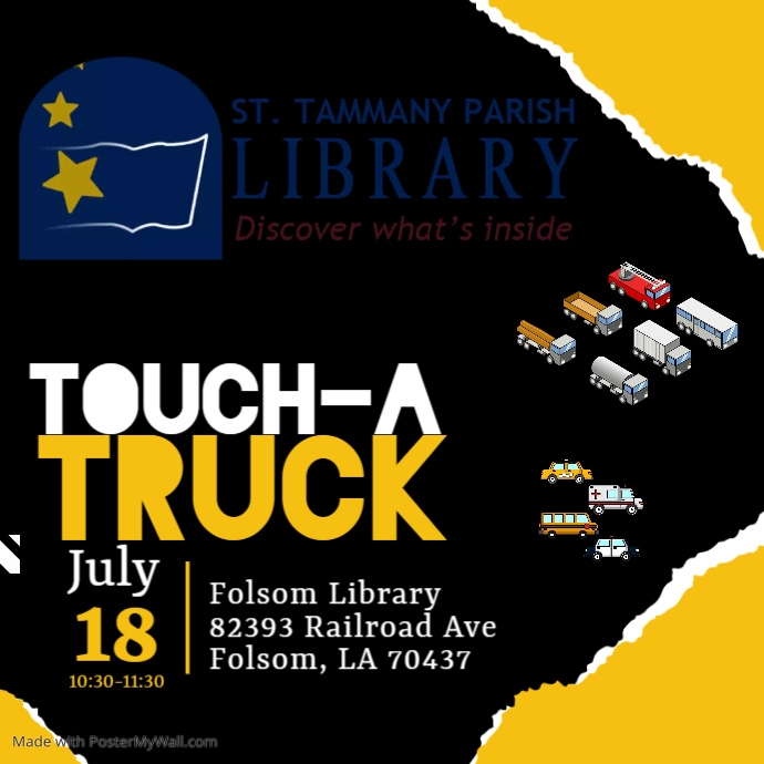 Yellow Touch A Truck Fundraiser Instagam Post | PosterMyWall