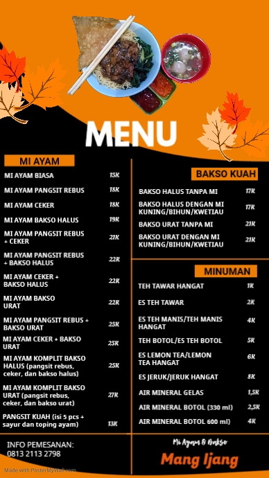 Salinan Thanksgiving Menu | PosterMyWall