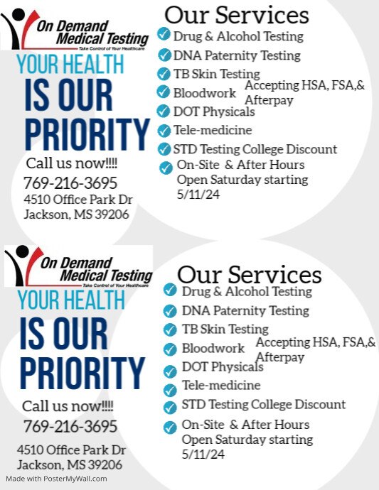 On Demand Med Testing II Flyer | PosterMyWall