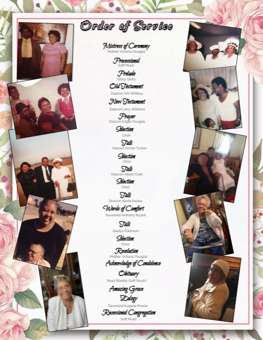 Copy of Order of service (page 3) | PosterMyWall