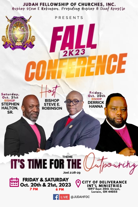 Judah Fall Conference 23 | PosterMyWall