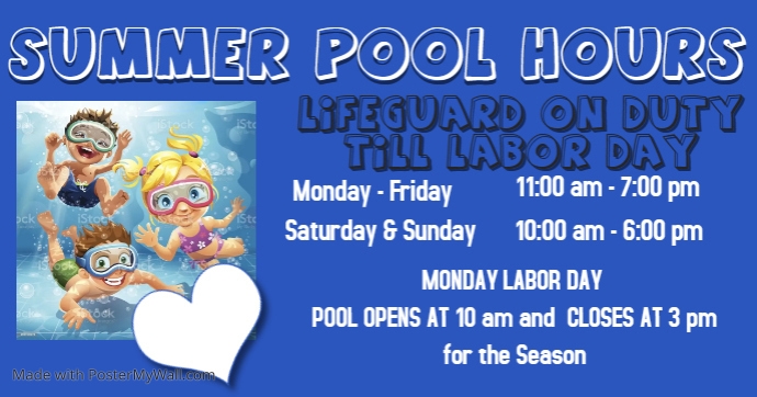 Copy of Pool Hours (3) | PosterMyWall