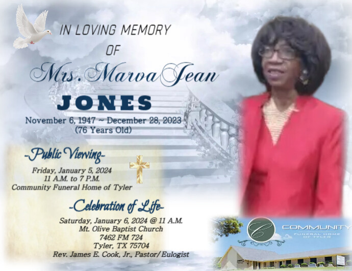 Copy of Marva Jones | PosterMyWall