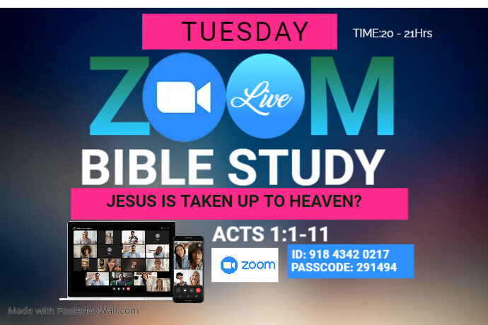 zoom bible study | PosterMyWall