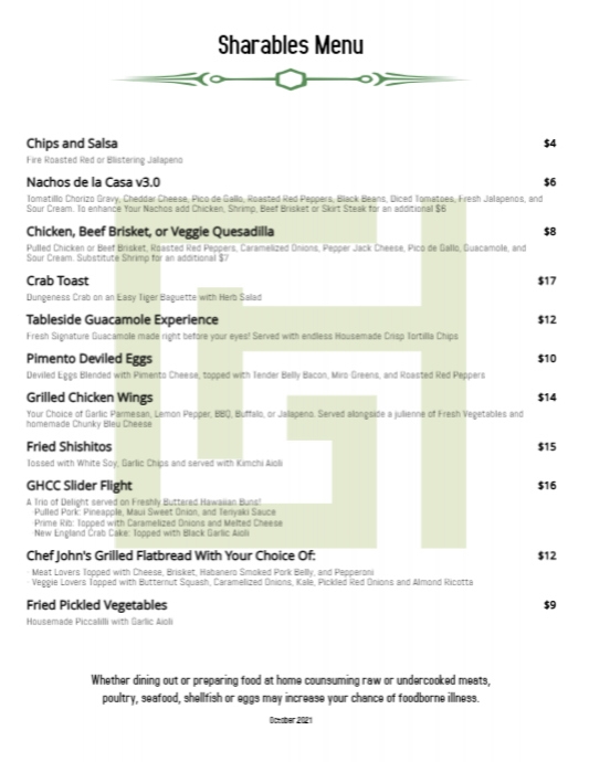 Shareables Menu Fall 2021 | PosterMyWall