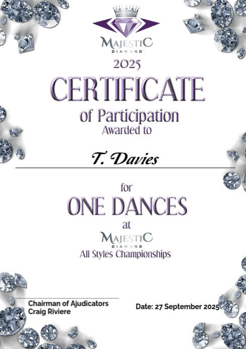 Majestic Diamond Certificates | PosterMyWall