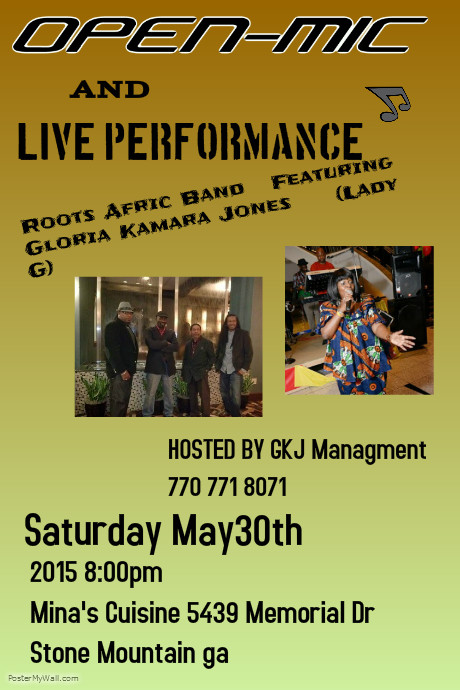 May 30th Open Mic and Live Performance | PosterMyWall