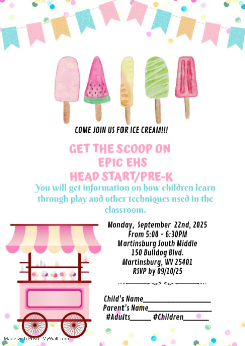 Pastel popsicle popshop invitation | PosterMyWall