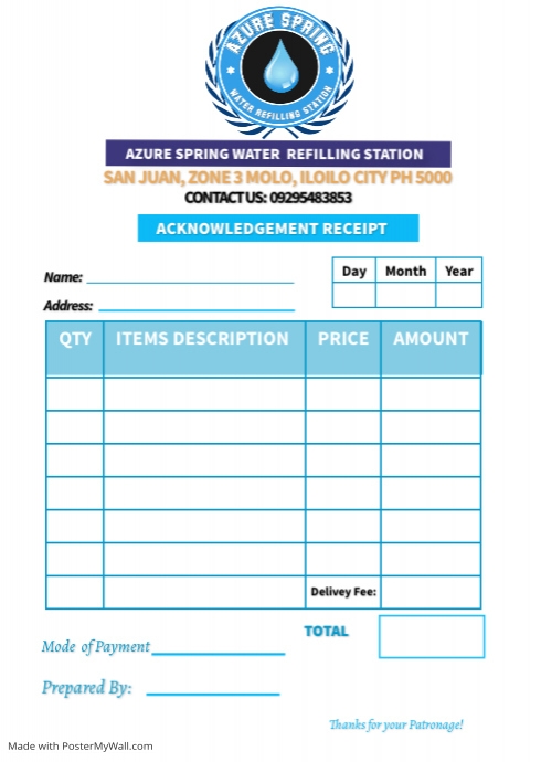 Copy of Sales receipt/invoice template | PosterMyWall