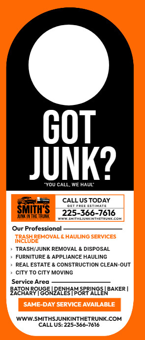 Junk Removal Door Hanger 2 | PosterMyWall
